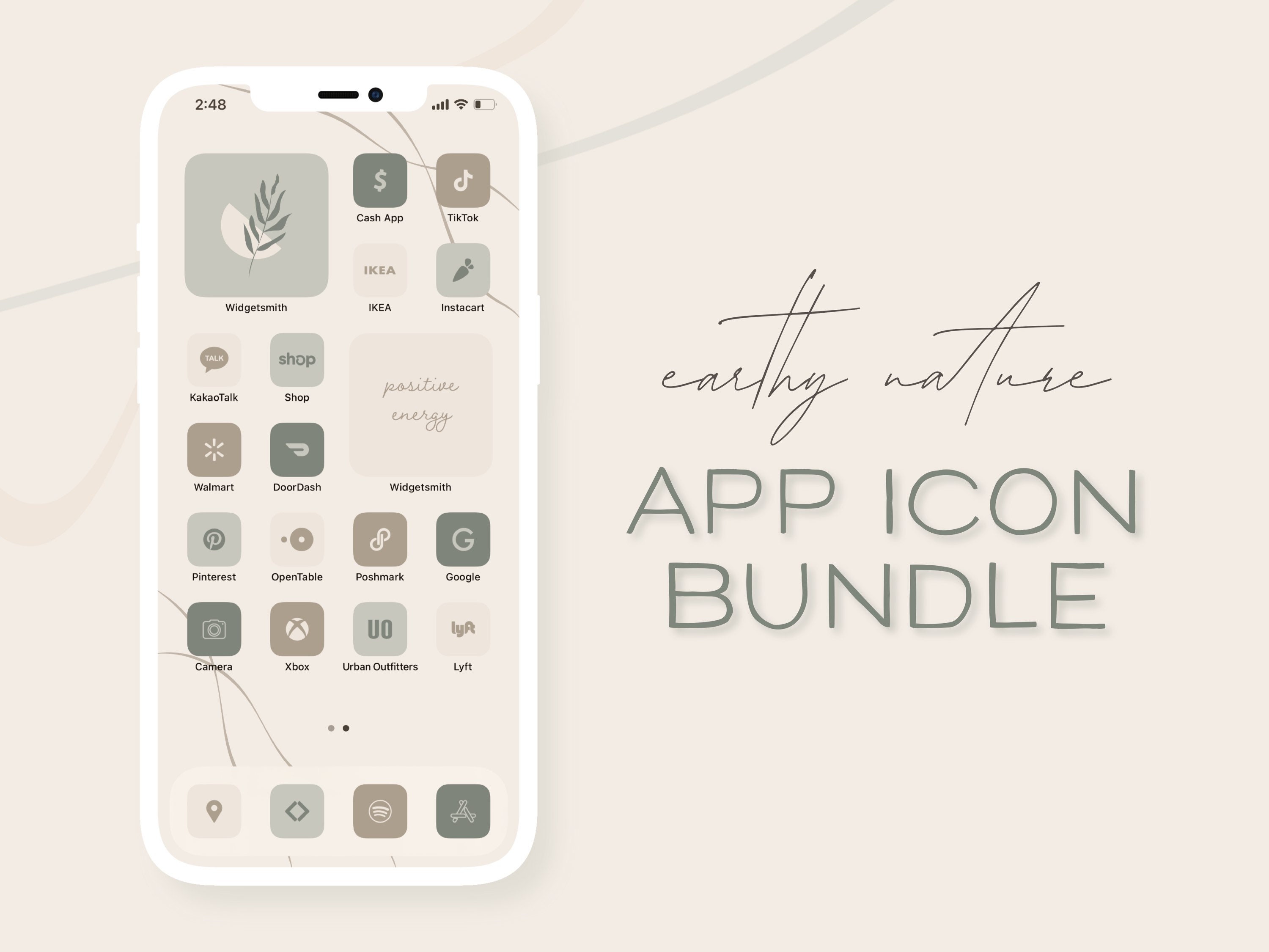 Earthy Nature App Icons Ios 16 Icon Covers Soft Nature - Etsy