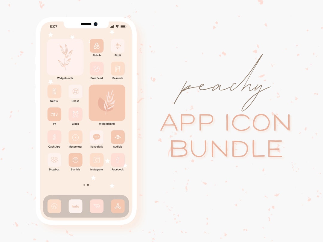 Peachy App Icons | Ios 16 Icon Covers | iPhone App Icons | Minimal ...