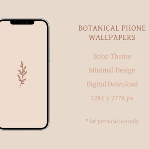 Botanical Phone Wallpapers, Aesthetic Boho Backgrounds, Minimalist ...