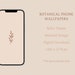 Botanical Phone Wallpapers, Aesthetic Boho Backgrounds, Minimalist ...