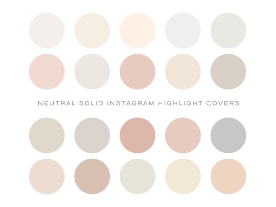 Neutral Solid Instagram Highlight Covers Story Highlight | Etsy