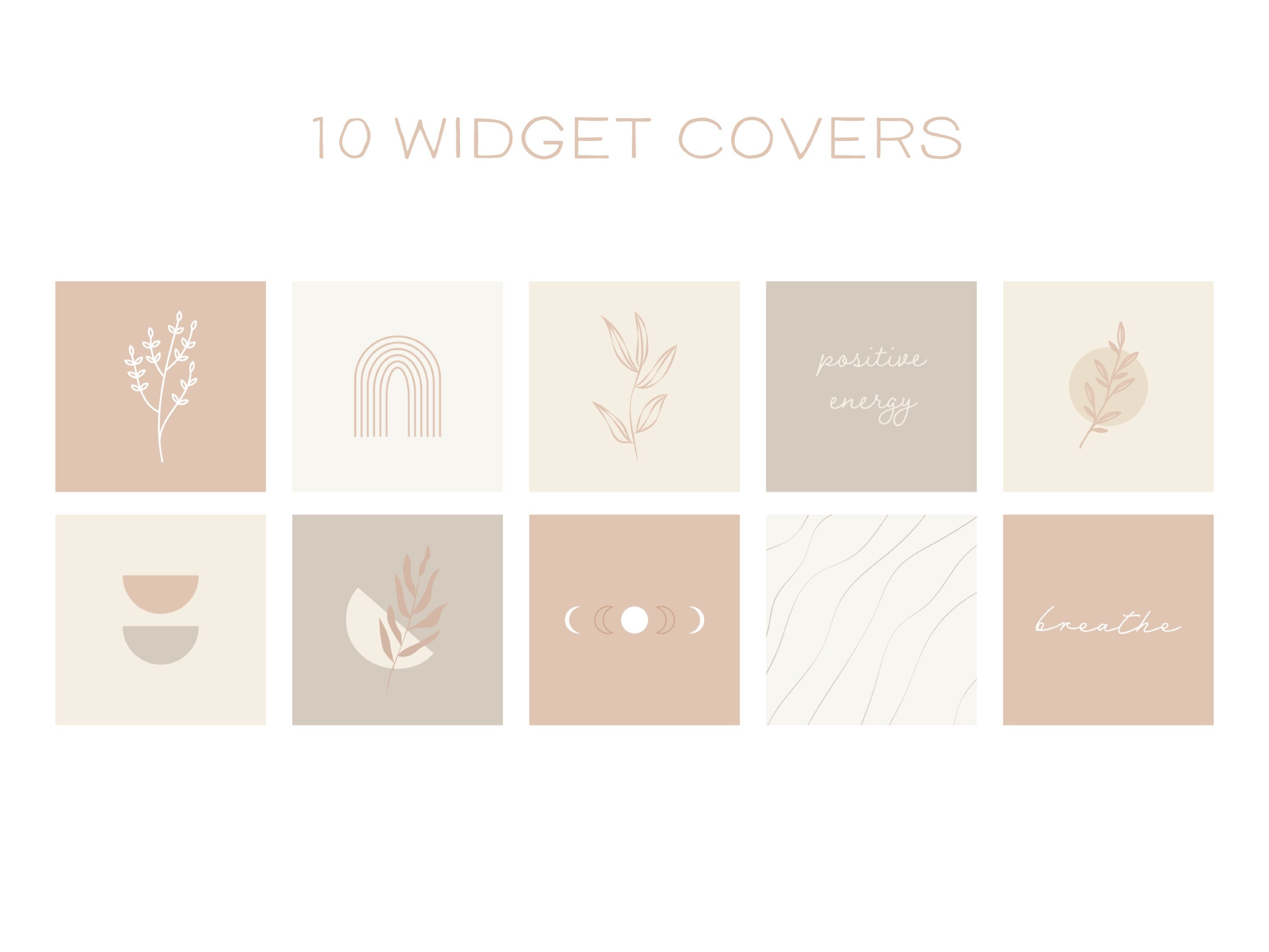 Natural Boho App Icons Ios 16 Icon Covers iPhone App Icons Boho ...