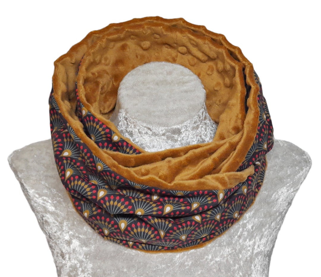 Women's Double Neck Snood Neck Warmer Lined in Minky - Etsy