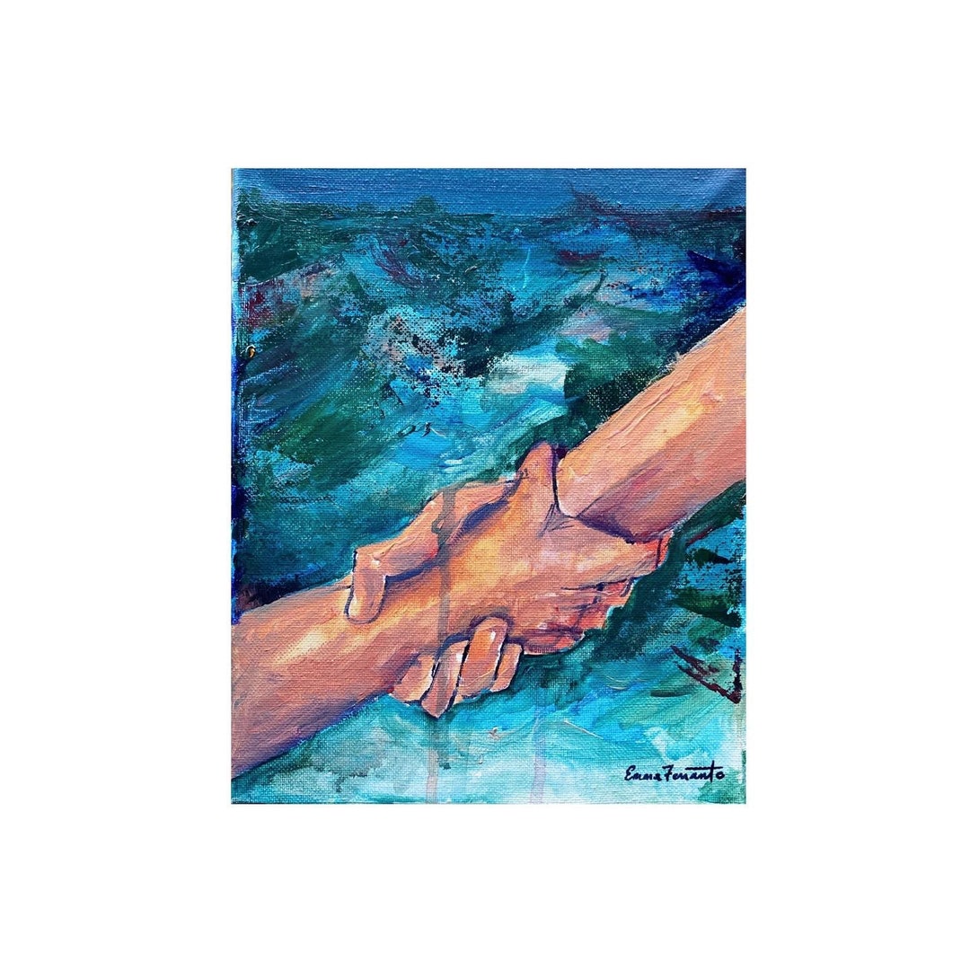 Peter Reaching for Jesus Original Art Print - Etsy