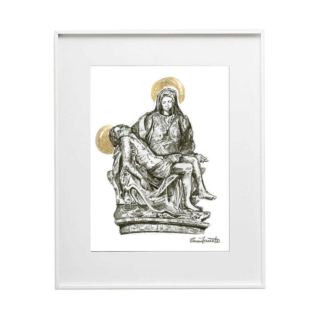 Pieta Sketch Original Art Print - Etsy