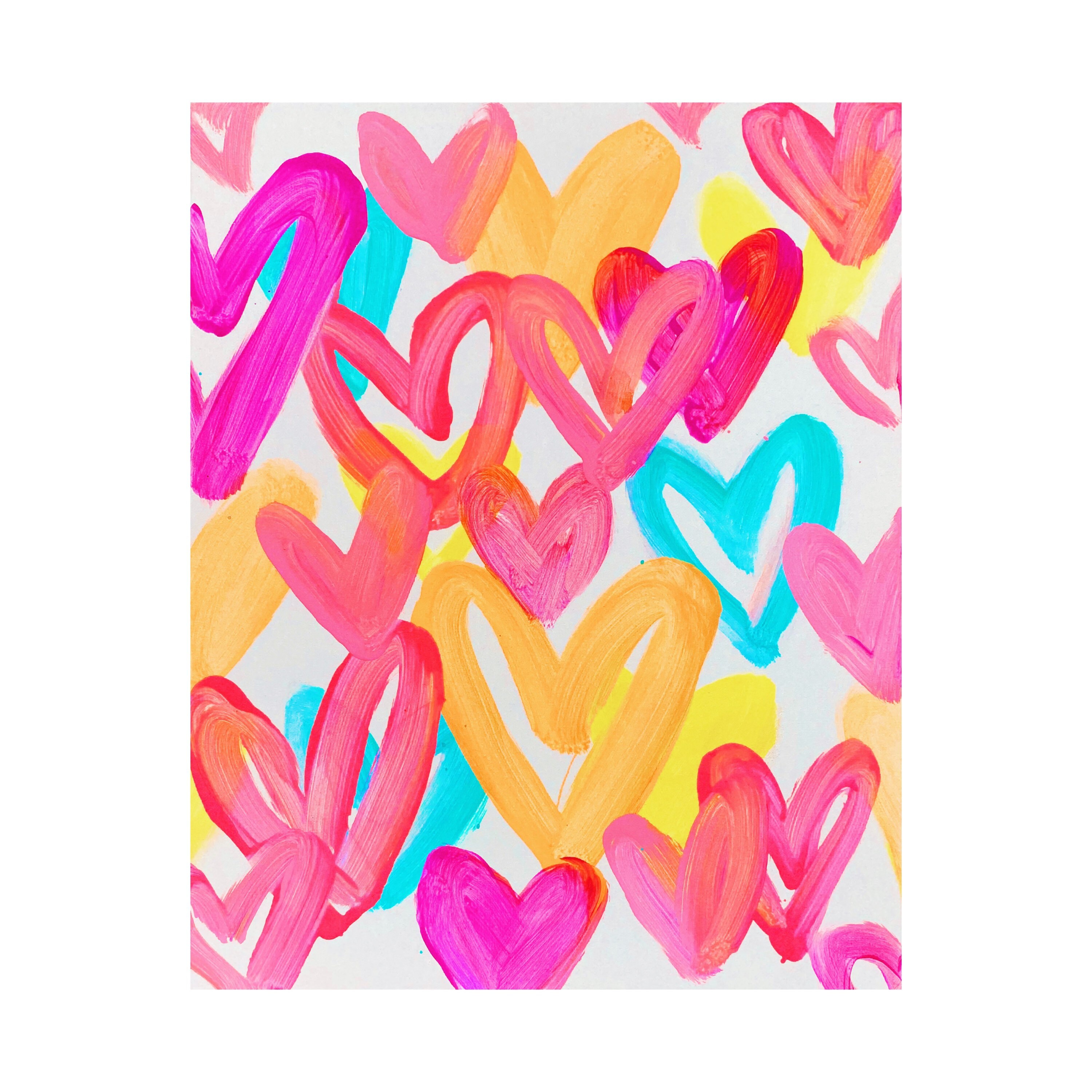 Heart Pattern Art Print - Etsy