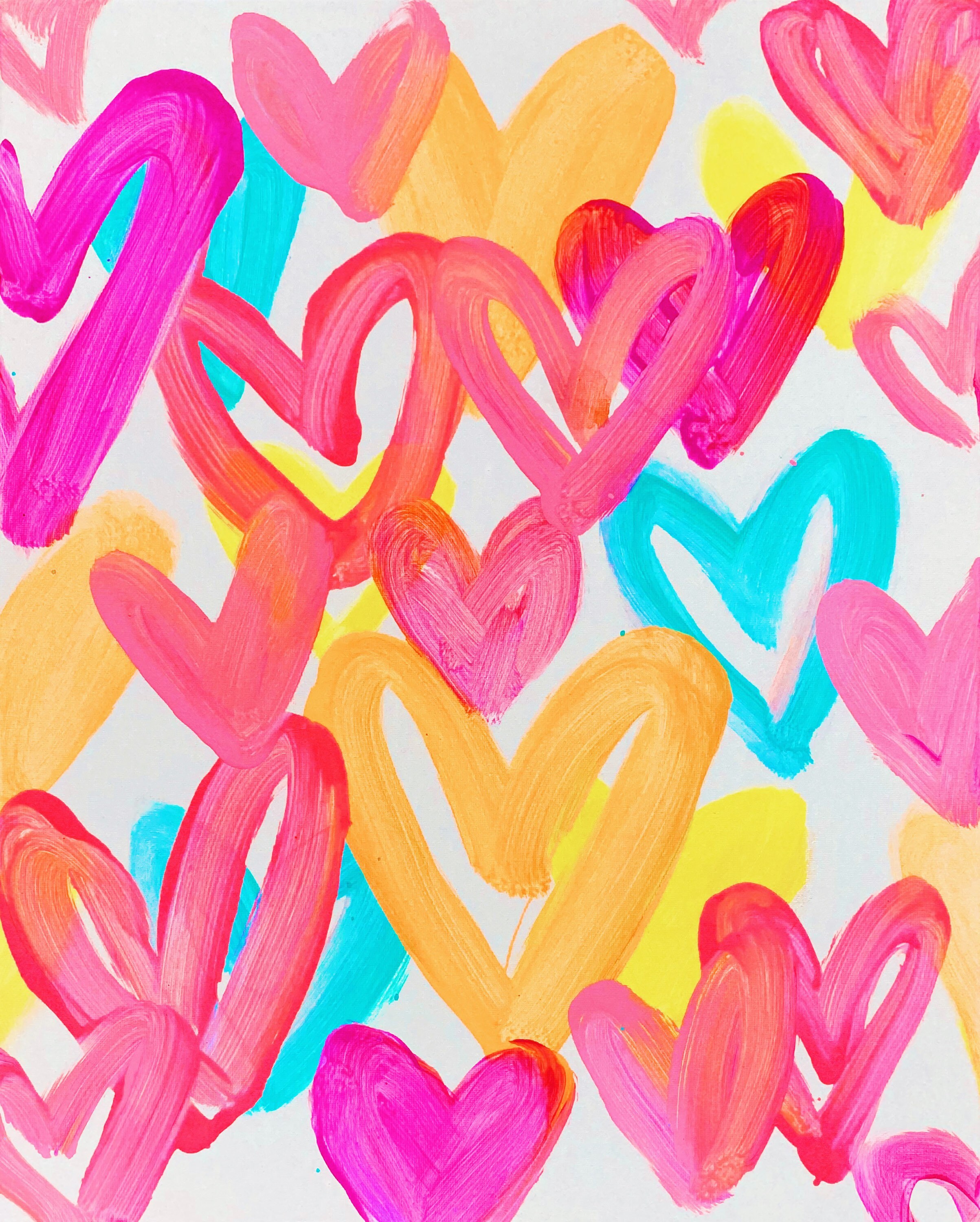 Heart Pattern Art Print - Etsy