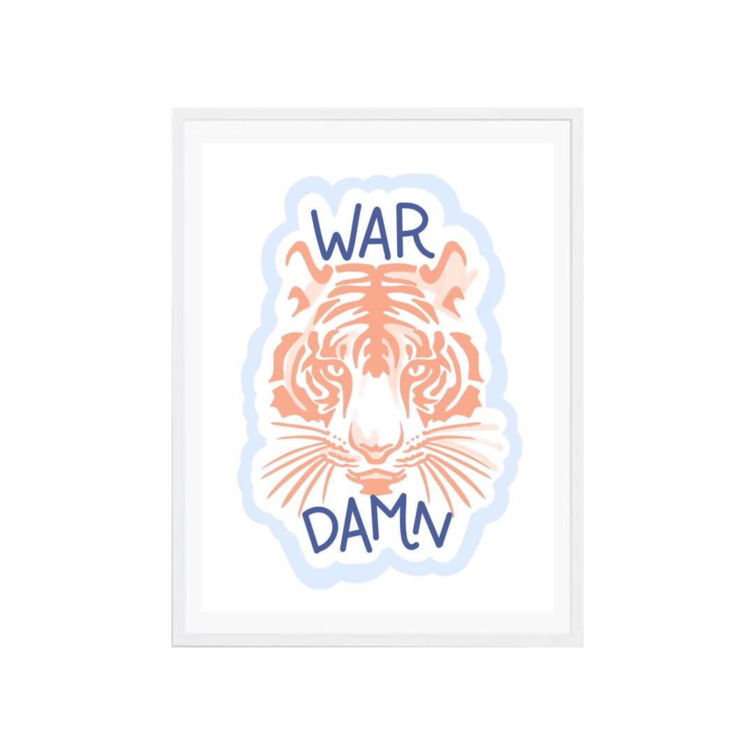 War Damn Auburn Art Print - Etsy
