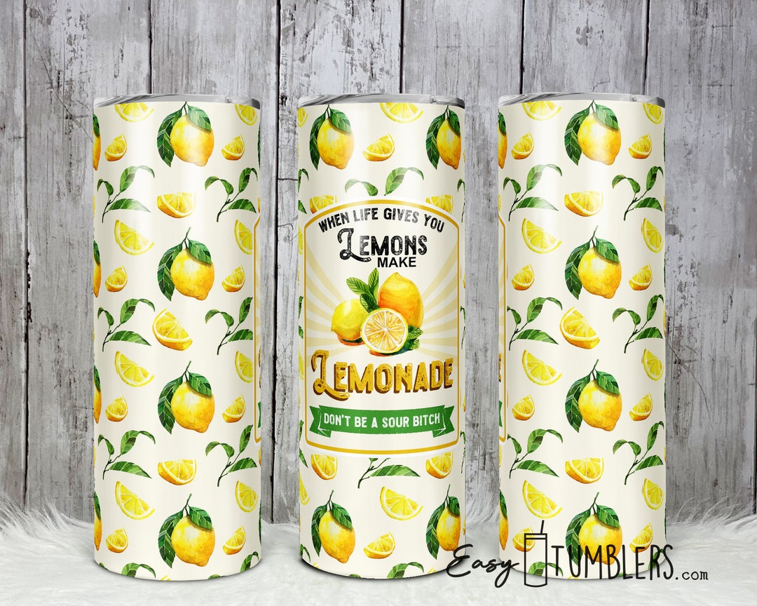 Seamless Lemonade Tumbler Sublimation Digital Design Download Png ...