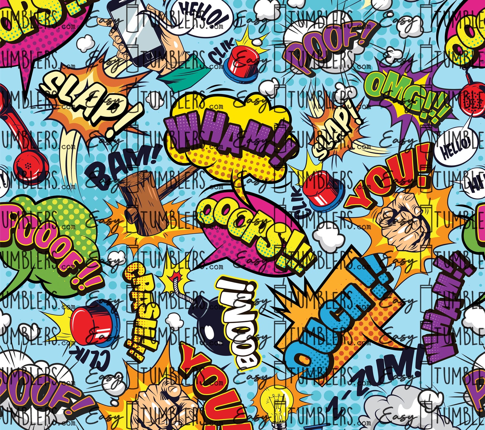 Seamless Cute Comic Sublimation Digital Design Download - Etsy