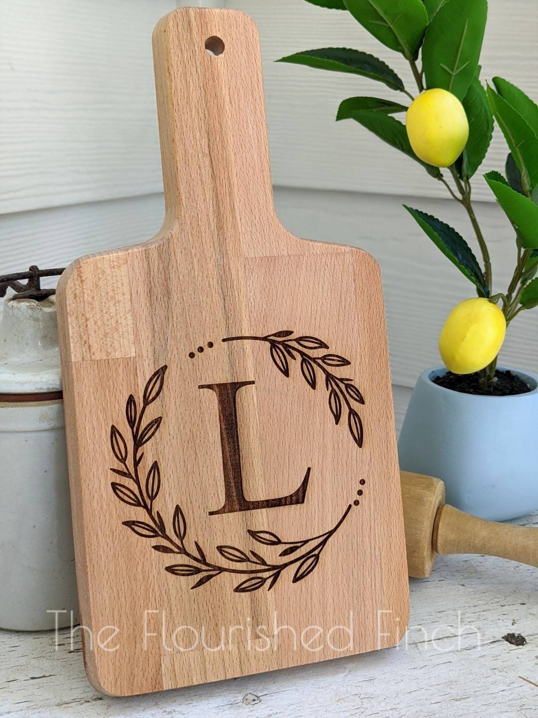Initial Cutting Board - Etsy