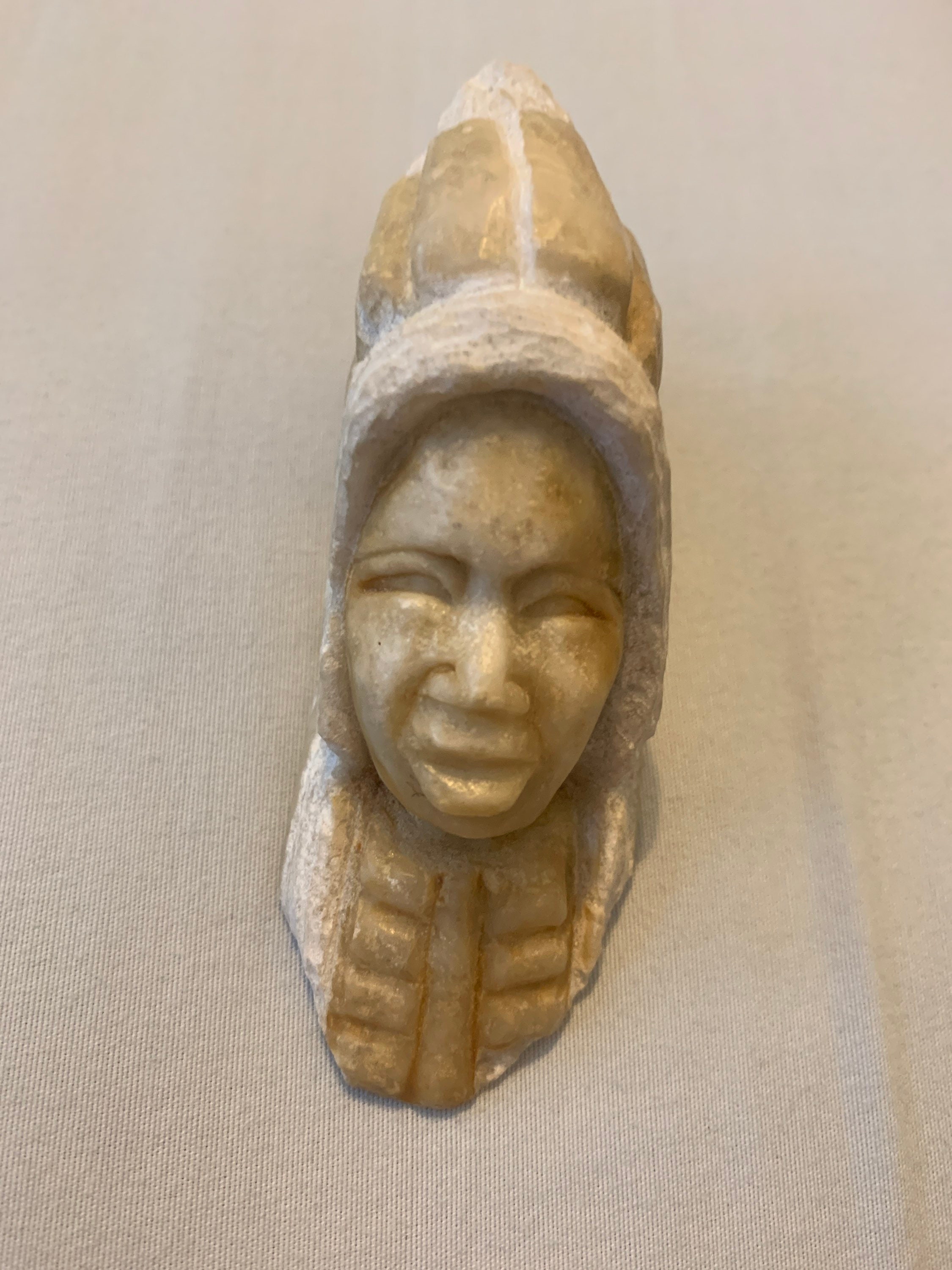 Amazing Hand Carved Alabaster Native American Indian Sculpture Statue ...