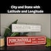 Personalized Sign, Custom City, State, Country Name Gift, Traveller ...