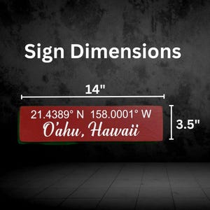 14" X 3.5" City Sign With Coordinates - Etsy