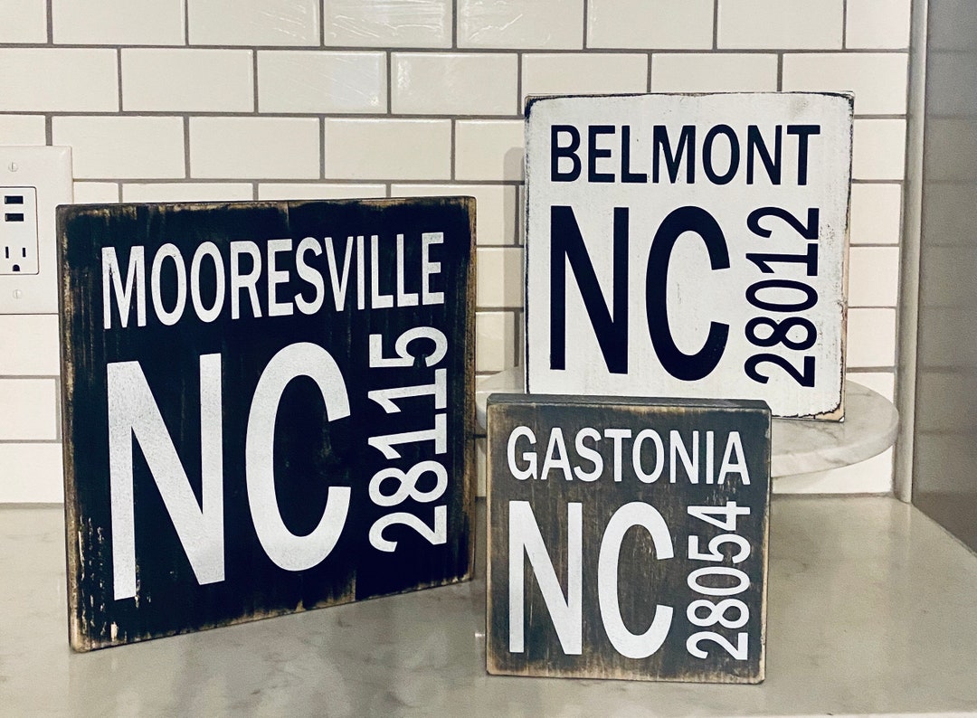 City State Zip Sign - Etsy