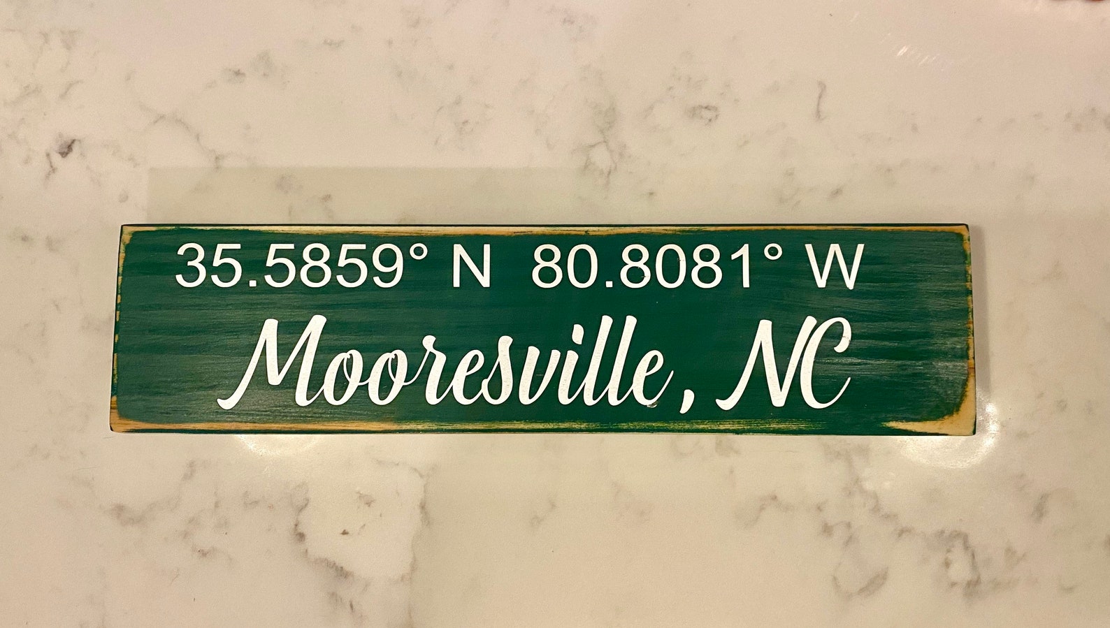 14 X 3.5 City Sign With Coordinates - Etsy