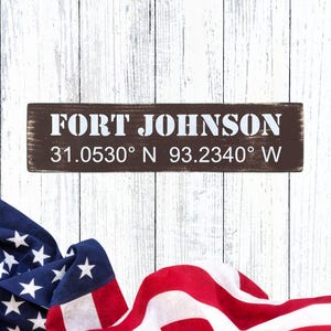 Military Base Sign With Coordinates - Etsy