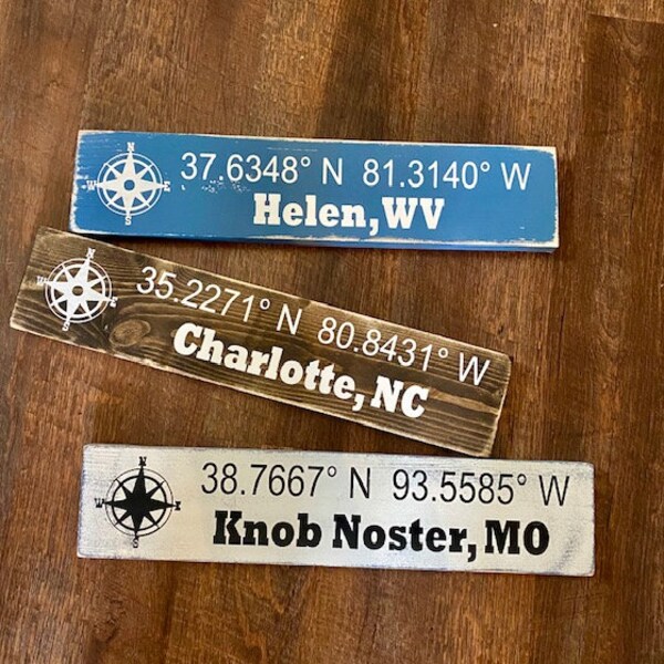 Coordinates Sign - Etsy