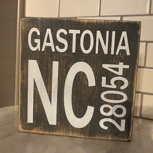 City State Zip Sign - Etsy