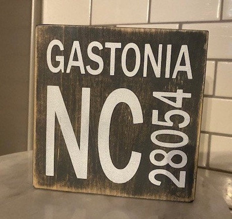 City State Zip Sign - Etsy