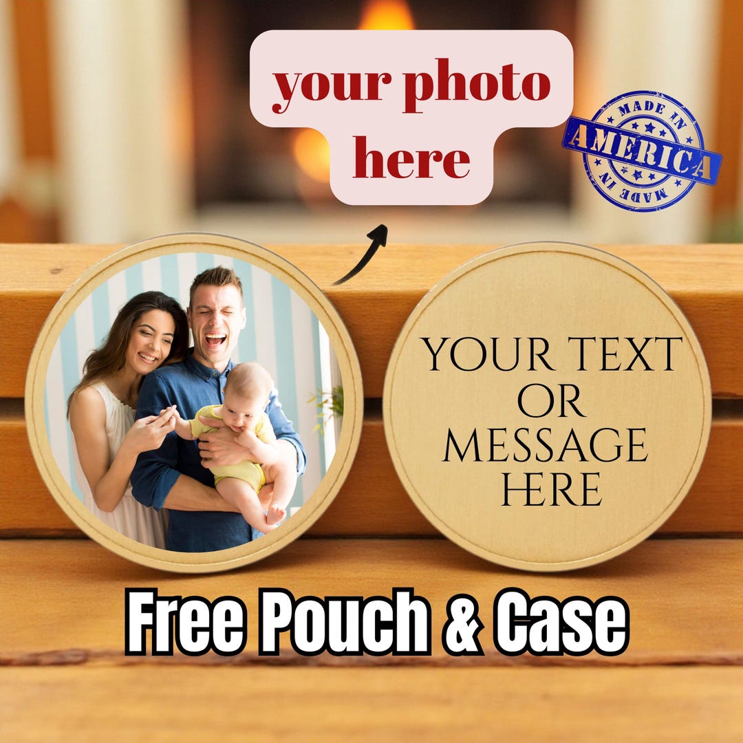 Custom Coin With Photo and Text, Personalized Your Own Collectible Coin ...