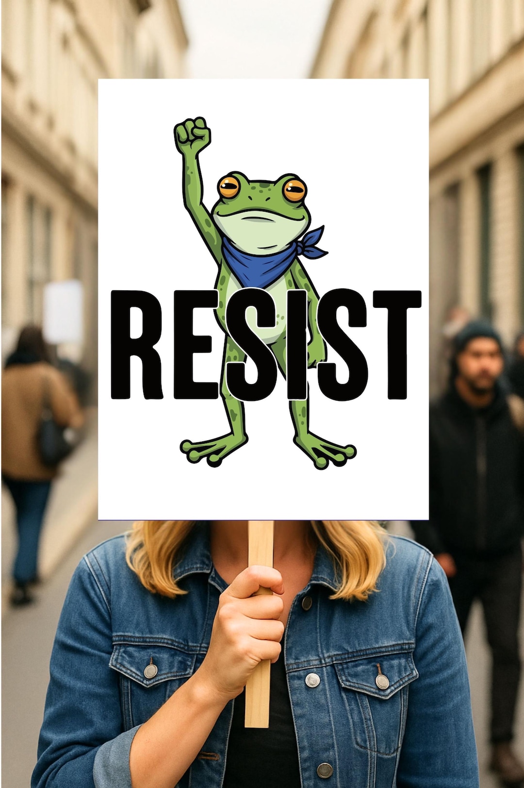 Portland Frog Protest Protest Sign, Portland Frog Anti-ice Sign, Resist ...