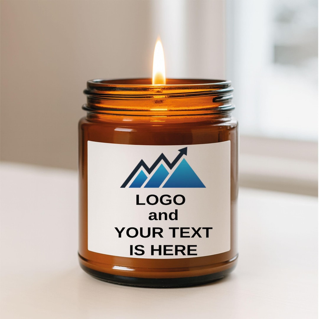 Personalized Soy Candle, Custom Text Candle Amber Jar, Birthday Gift ...