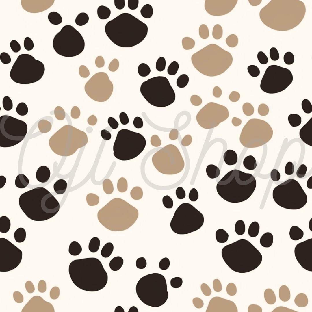 Animal Paw Prints Themed Seamless Repeating Design Pattern - Etsy