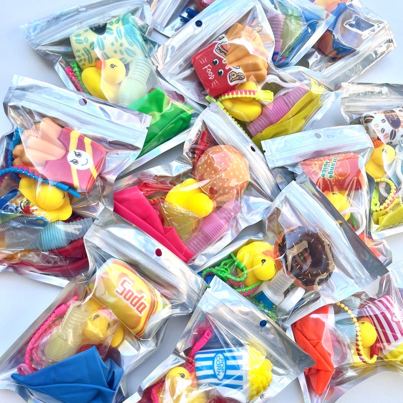 Birthday Party Squishy Favor Bags, Fidget Favors, Birthday Goody Bag ...