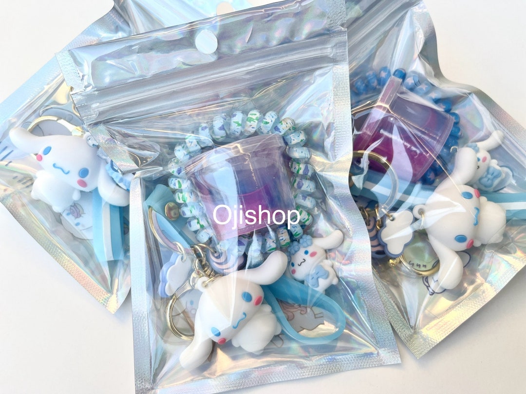 5 Pcs Kawaii Character Party Favor Pack: Keychain, Bracelet, Slime ...