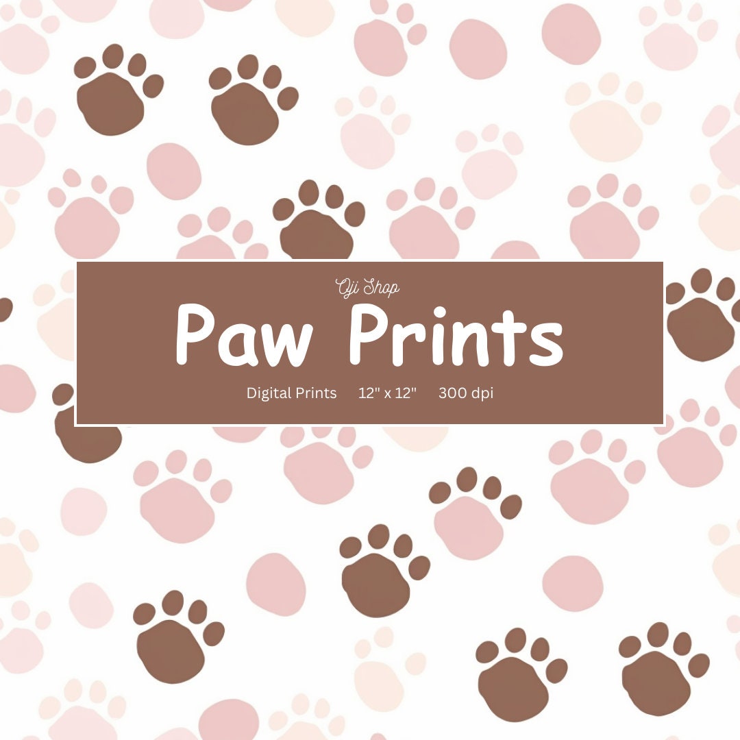 Animal Paw Prints Themed Seamless Repeating Design Pattern - Etsy