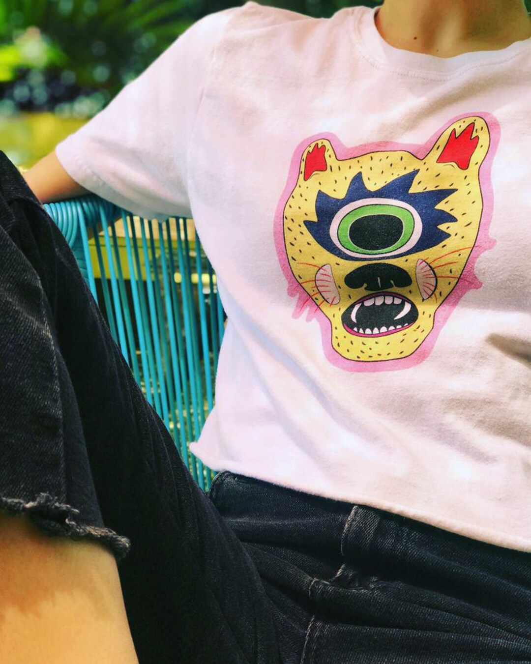 Tiger Cyclops Face Printed on White T-shirt! | 100% Ringspun Cotton ...