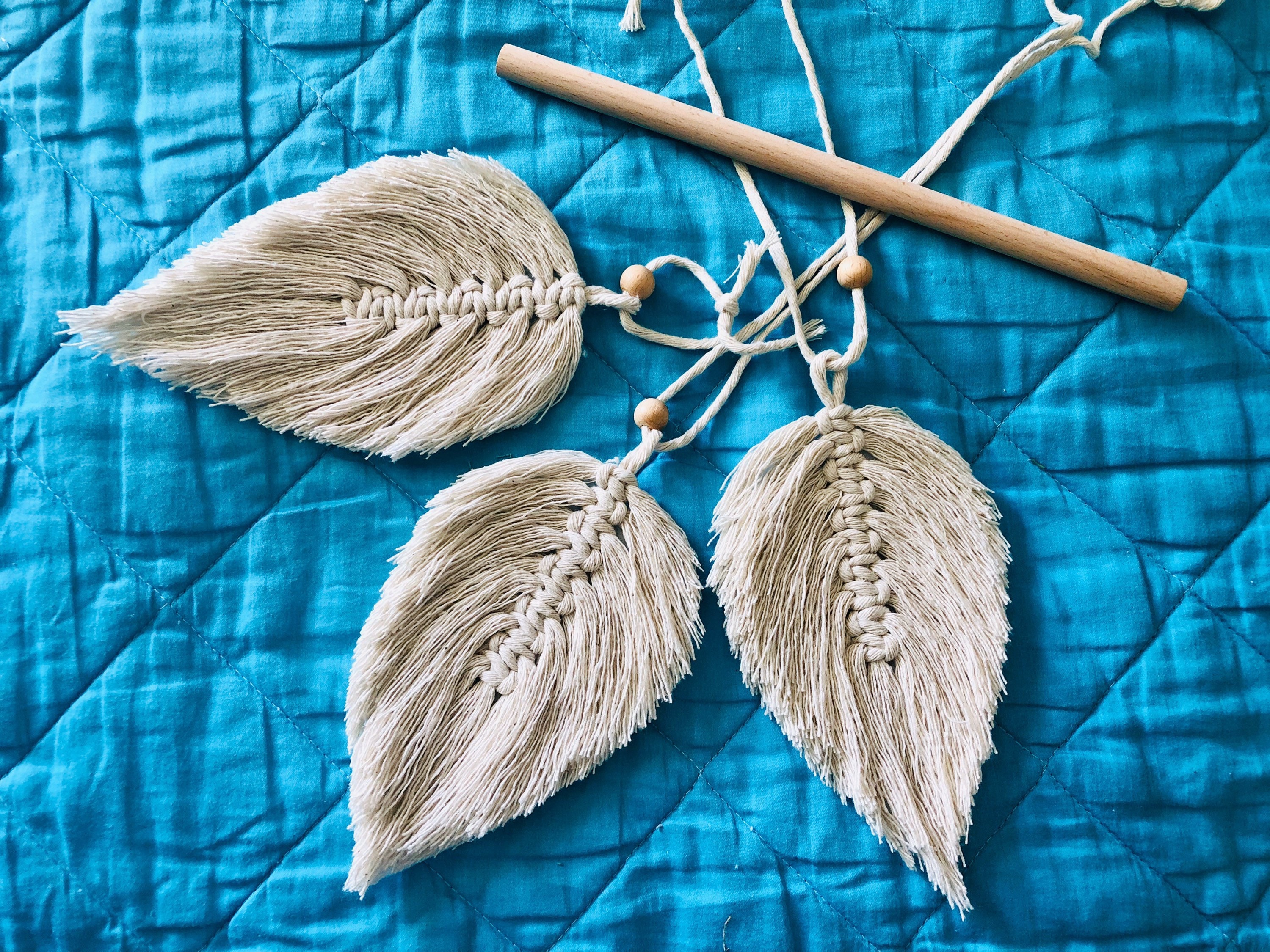 Macrame Kit DIY Feather / Leaf Beginner Various Colours | Etsy