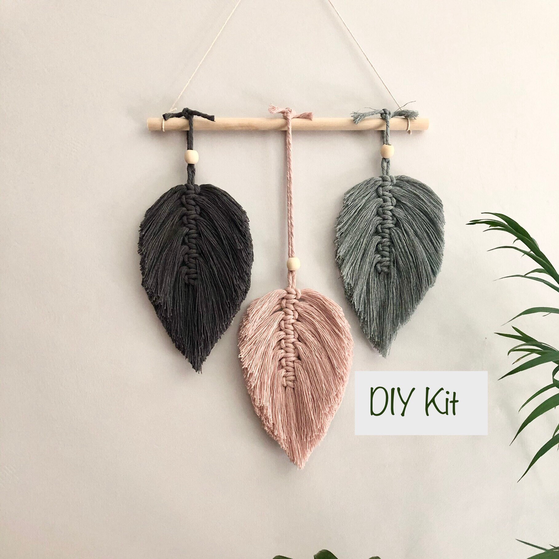 Macrame Kit Leaves DIY - Etsy UK