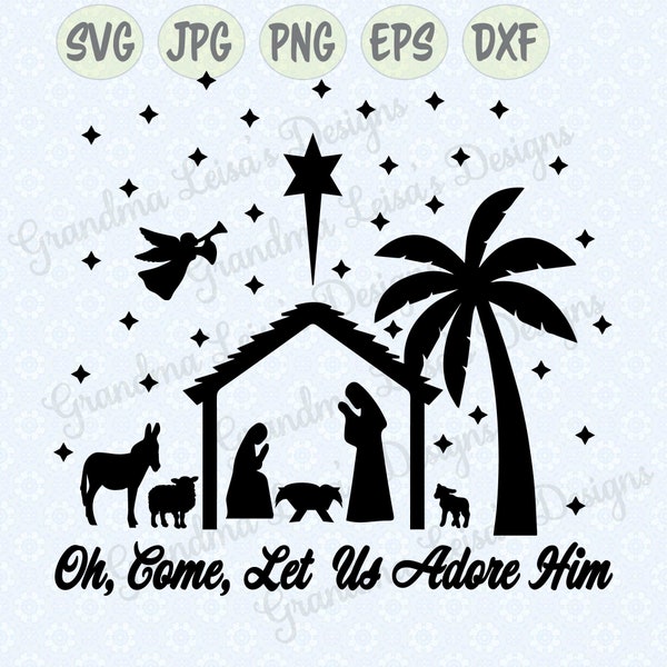 Oh Come Let Us Adore Him Svg - Etsy