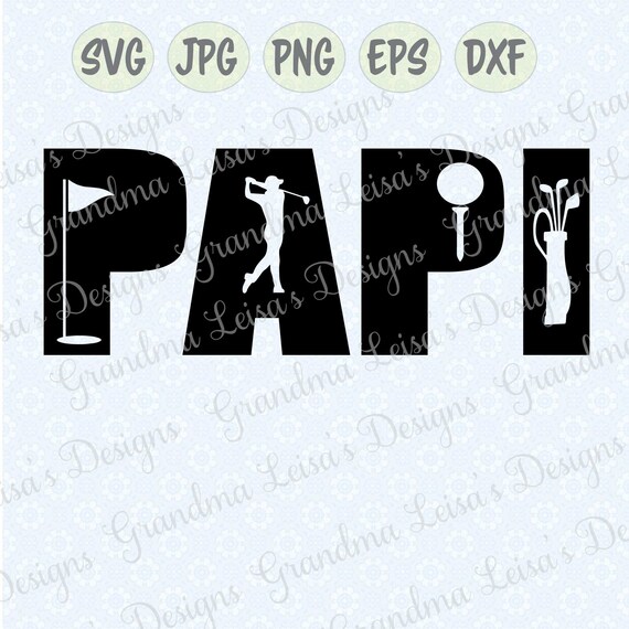 Golfer PAPI svg png jpg dxf eps cricut silhouette | Etsy