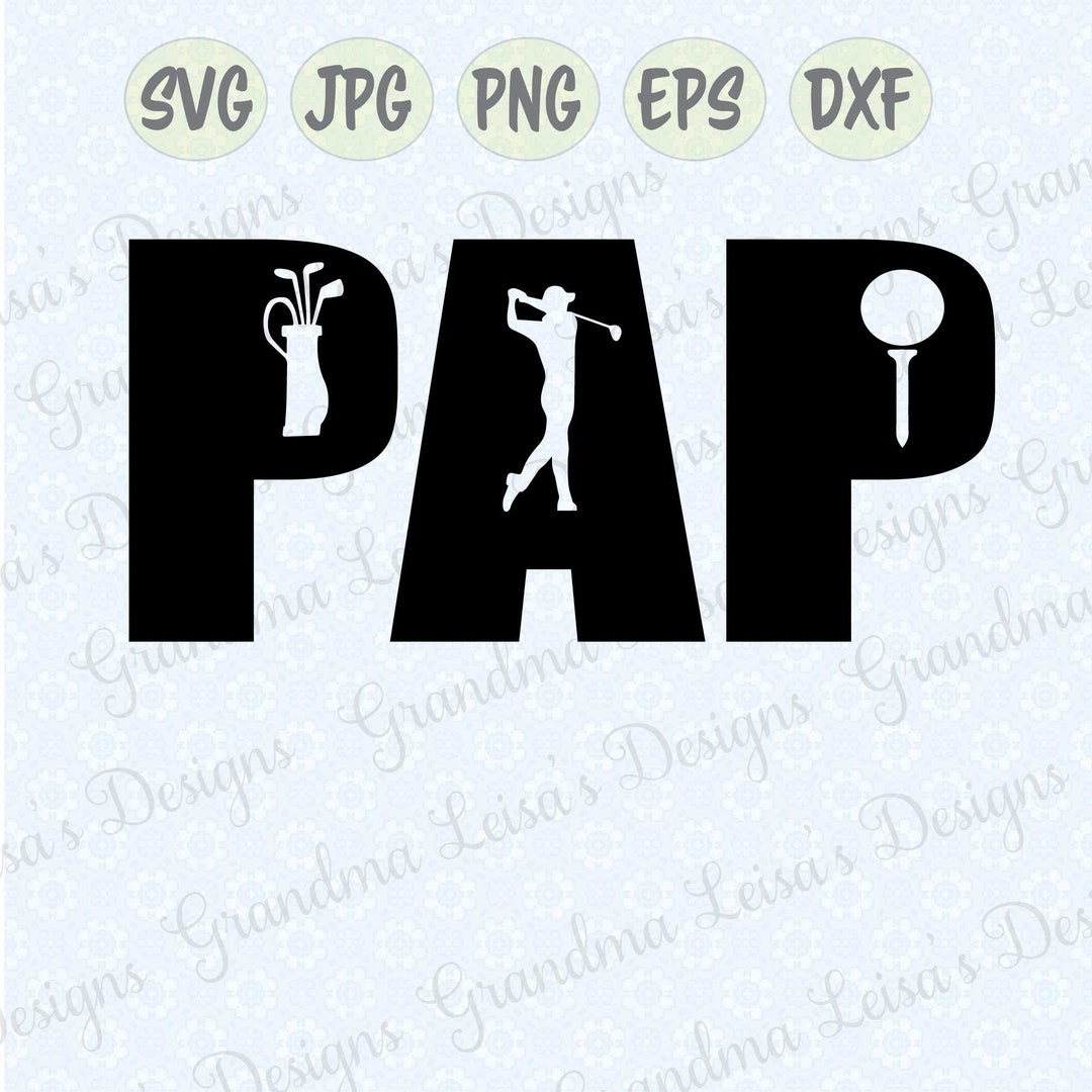 Golfer Pap - Svg Png Jpg Dxf Eps Cricut Silhouette Studio Cut File ...
