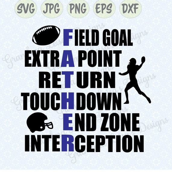 Father Football svg png jpg dxf eps cricut | Etsy