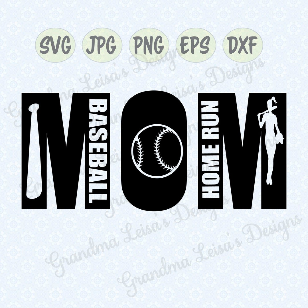 Baseball Mom - Svg, Png, Jpg, Dxf, Eps, Cricut, Silhouette Studio Cut ...