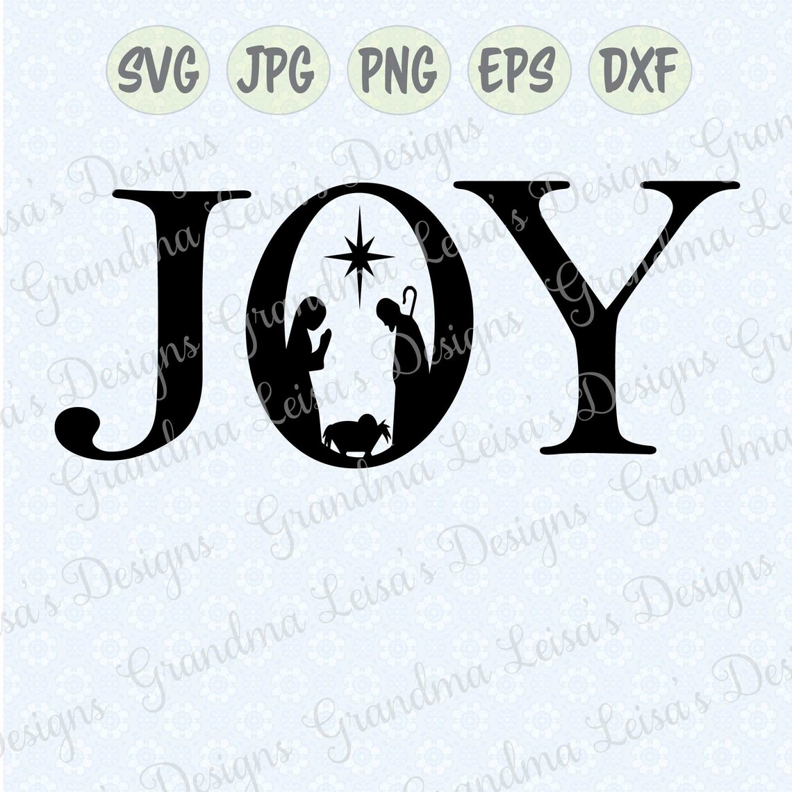 JOY Nativity, Svg, Png, Jpg, Dxf, Eps, Cricut, Silhouette Studio, Cut ...