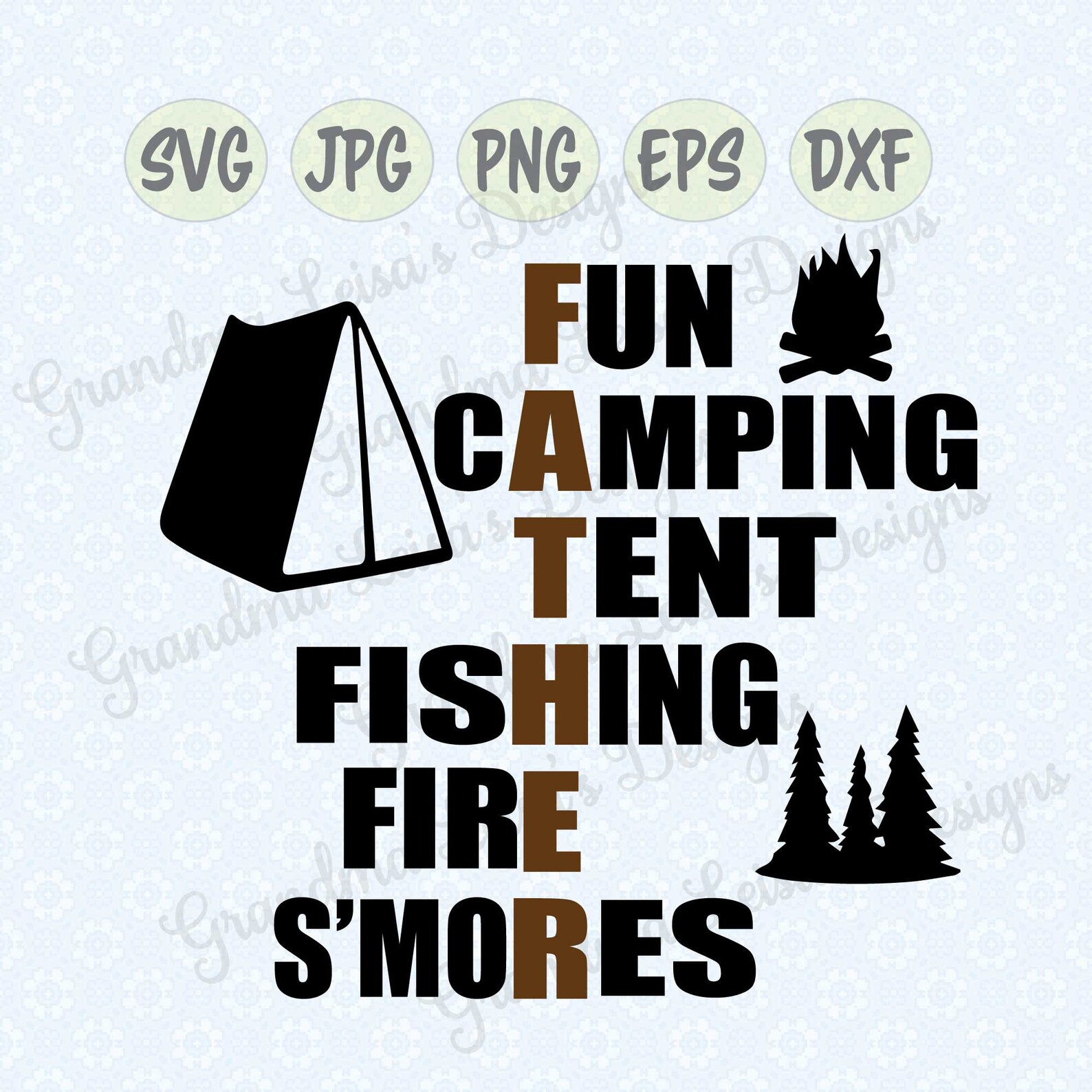 Father Camping Svg Png Jpg Dxf Eps Cricut Silhouette - Etsy