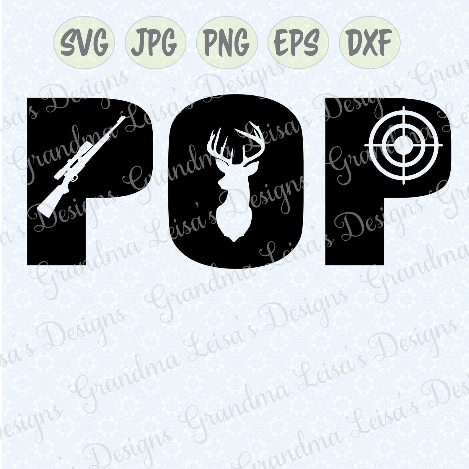 Hunting POP - Svg Png Jpg Dxf Eps Cricut Silhouette Studio Cut File ...