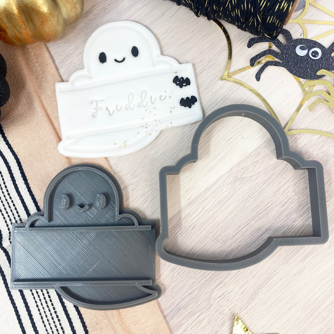 Ghost 1 Imprint Stamp and Cutter Fondant Embosser End of School Teacher ...