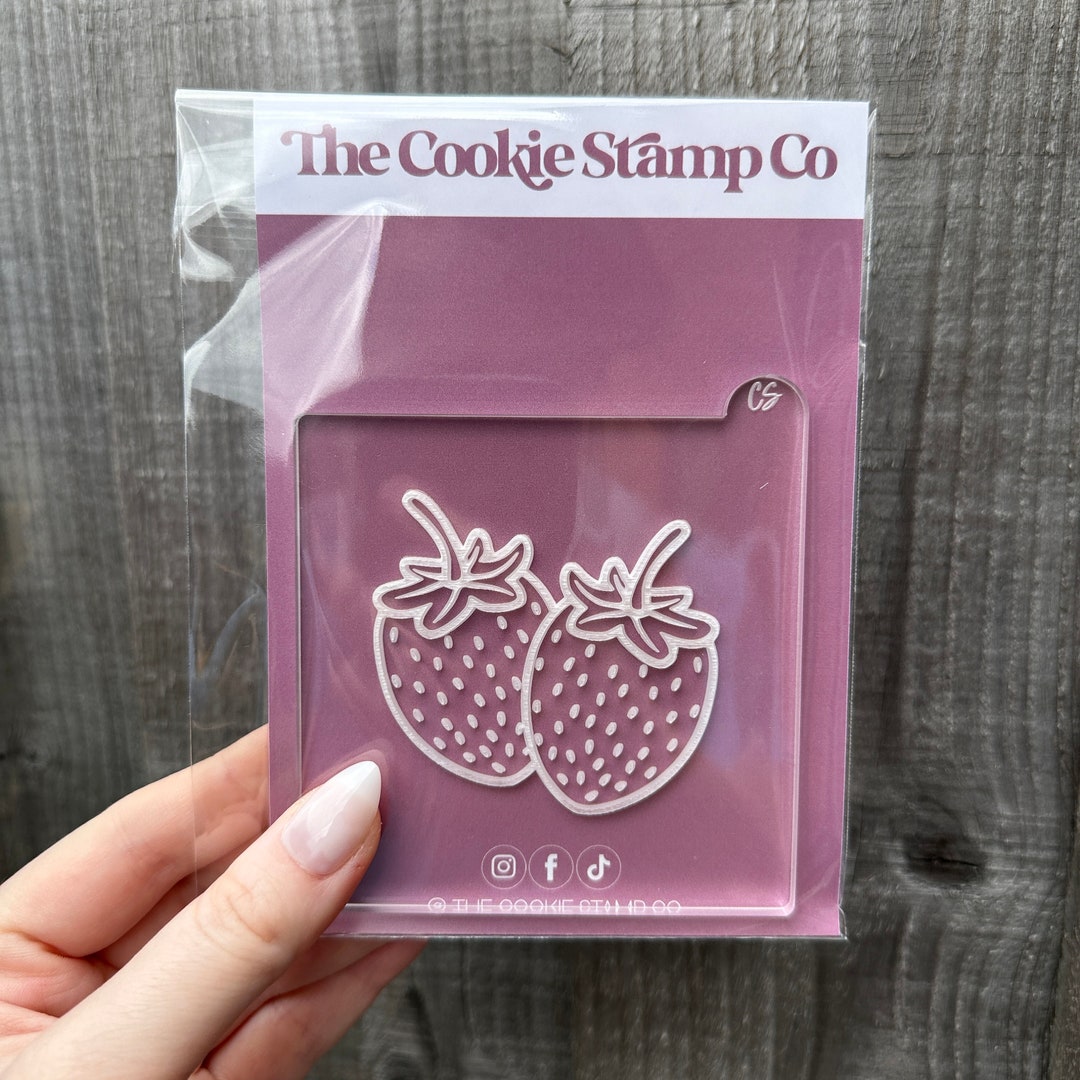 Strawberries Embosser - Fondant Stamp Baking Tools Cupcake Biscuit ...