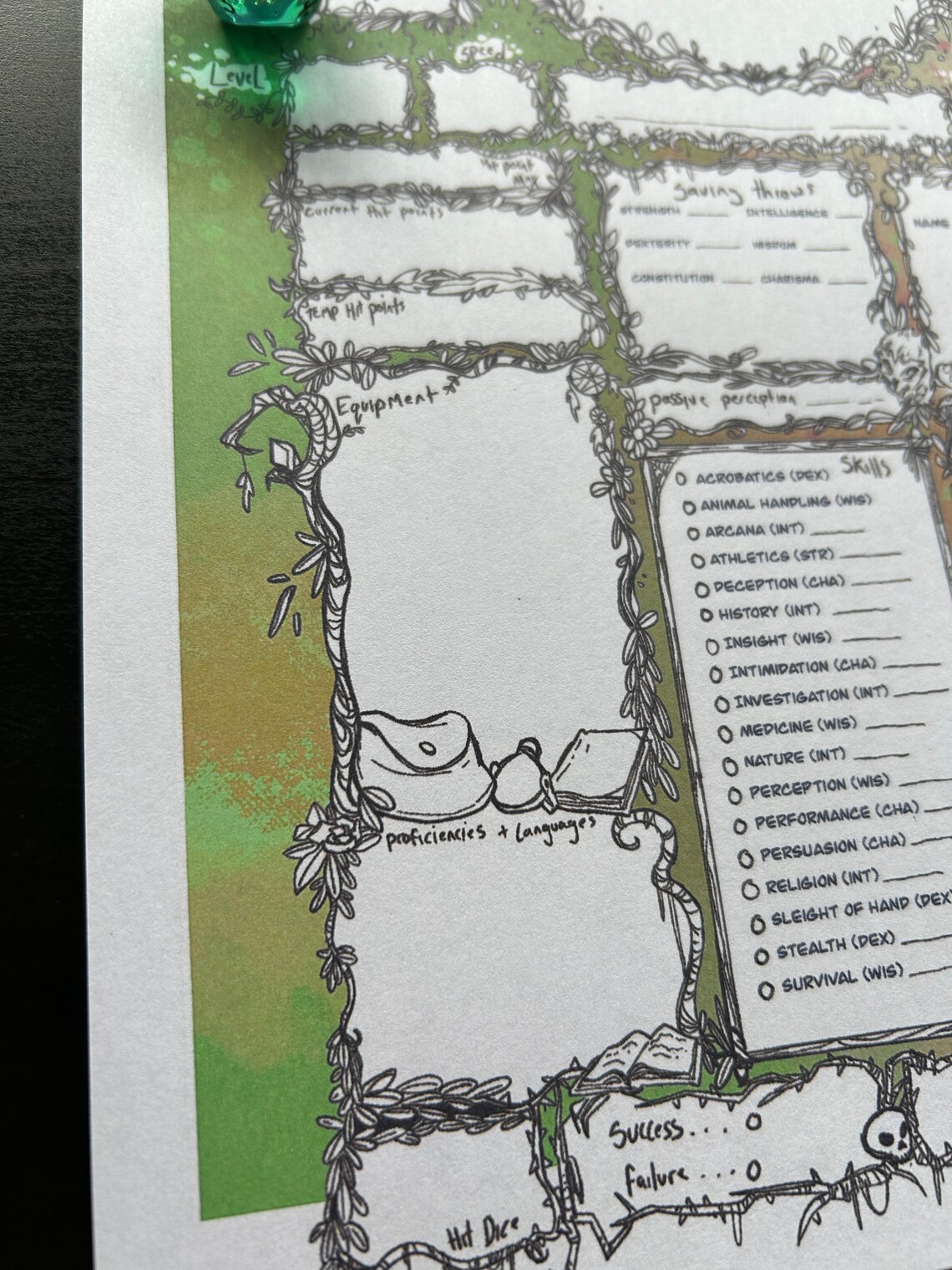 The Druid Digital Download Dnd 5e Character Sheet - Etsy