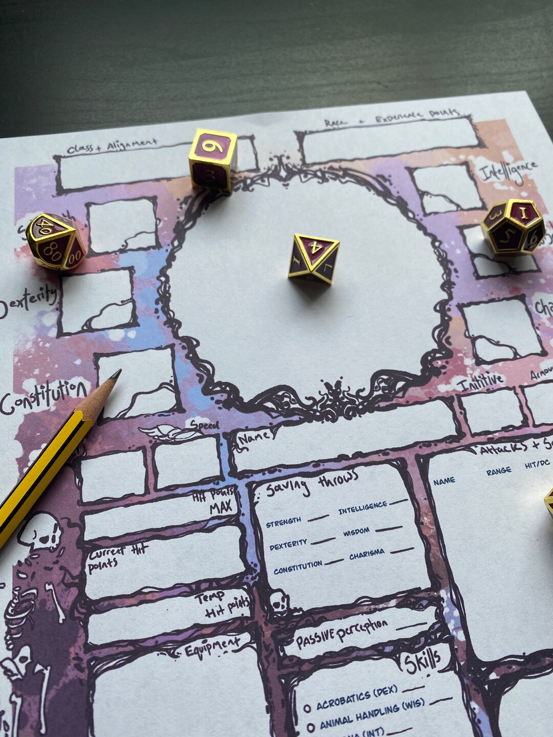 The Necromancer - Digital Download Dnd 5e Character Sheet - Etsy