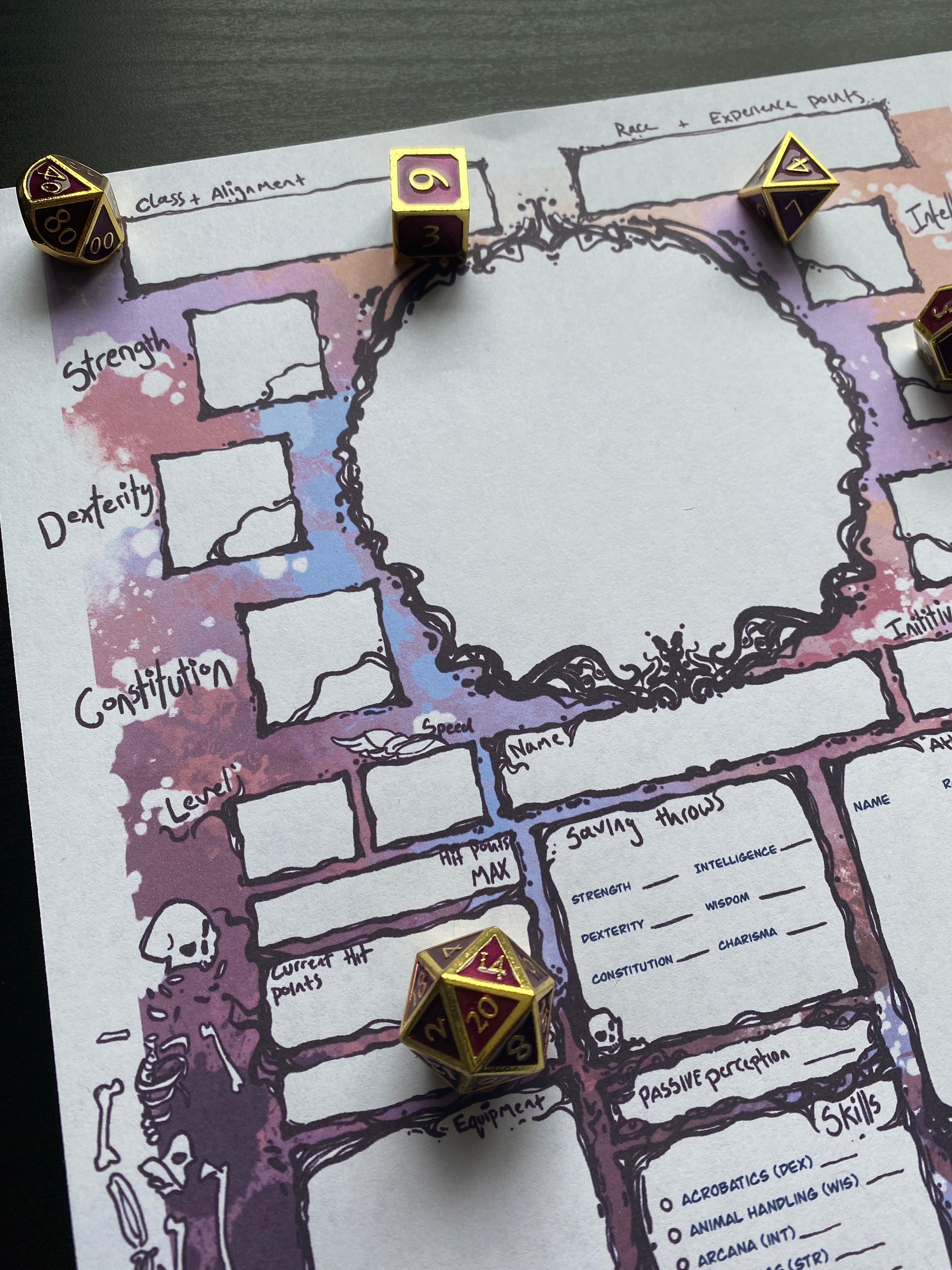 The Necromancer Digital Download Dnd 5e Character Sheet - Etsy UK