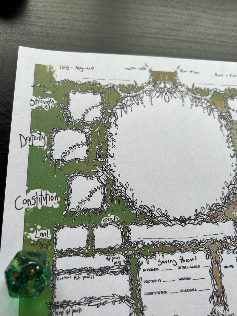 The Druid Digital Download Dnd 5e Character Sheet - Etsy