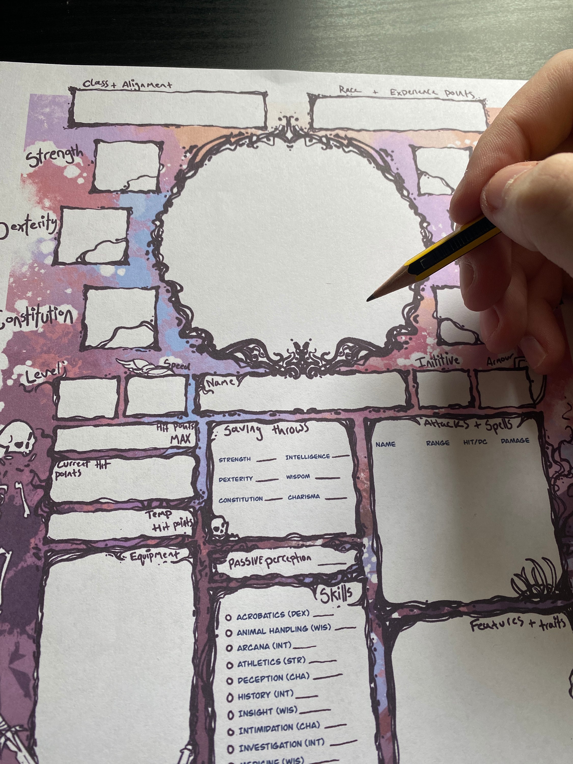 The Necromancer Digital Download Dnd 5e Character Sheet - Etsy UK