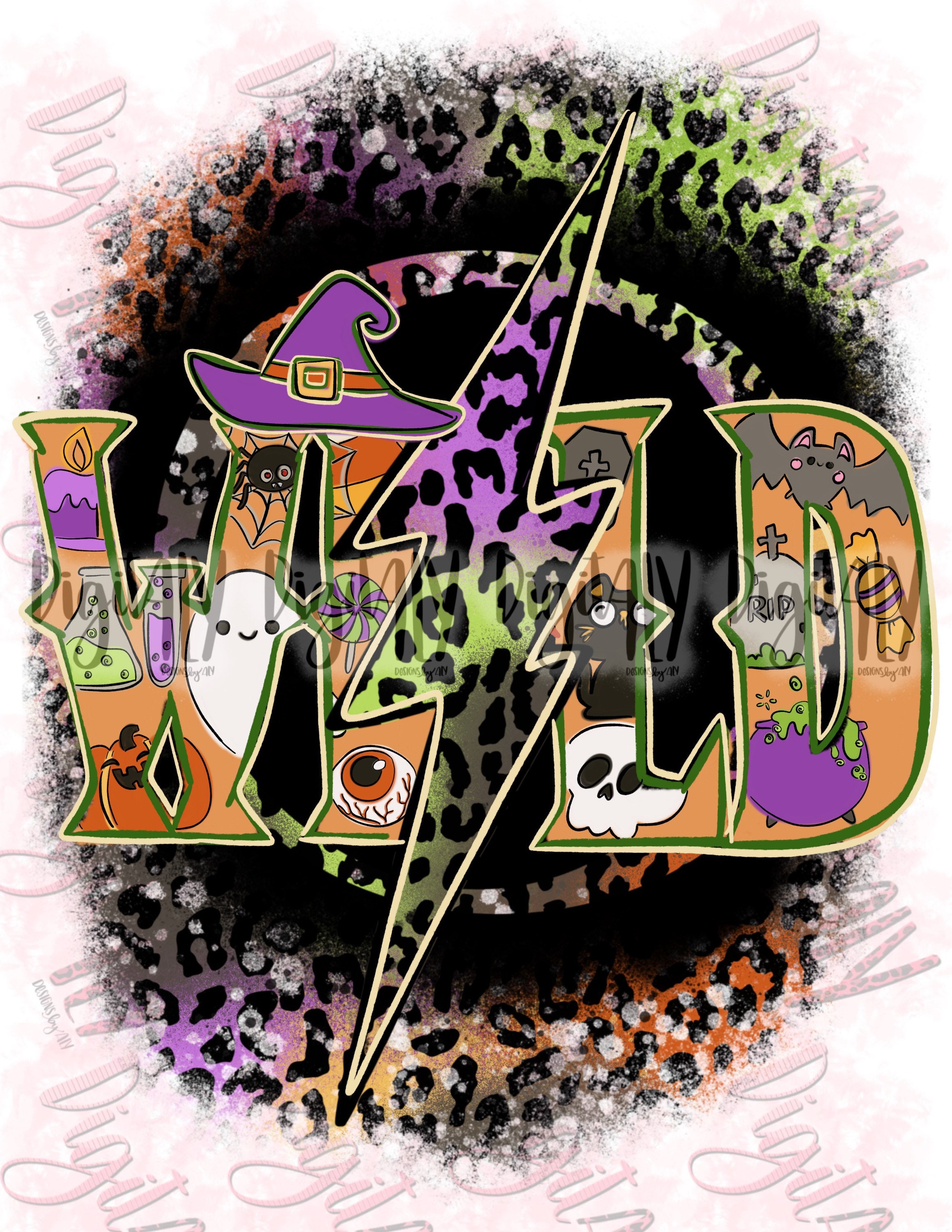 Four Wild Designs / Lisa Frank Inspired/ Mermaid Inspired/ Halloween ...